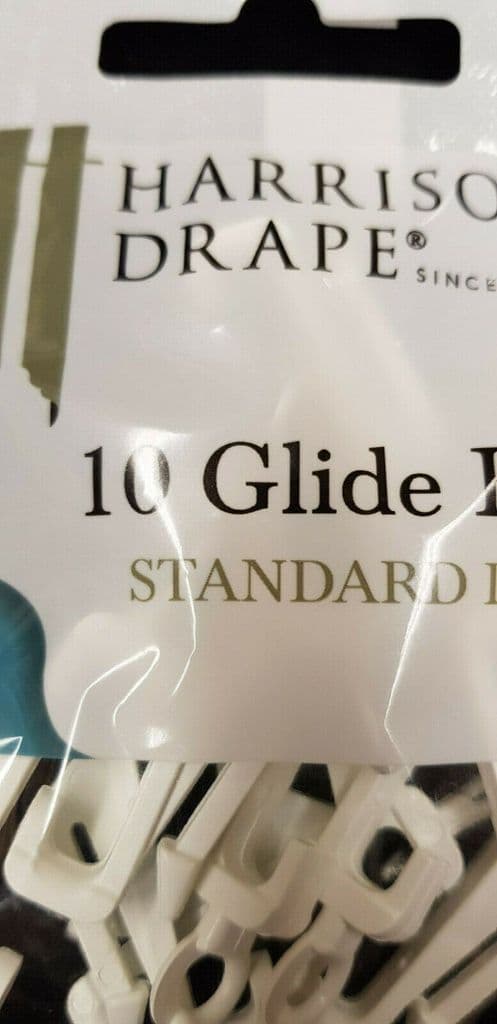 10 Harrison Drape Standard Curtain Track Gliders Tape Hooks Runners ...